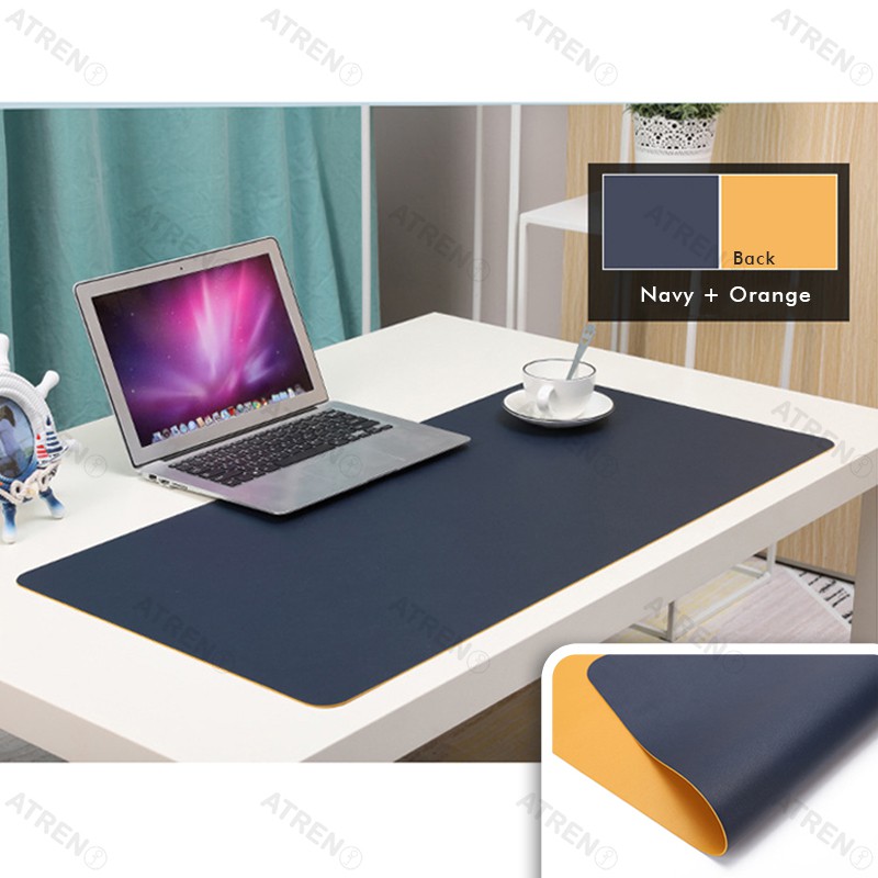 Desk Mat Lapik Meja PU Leather Large Mousepad Table Laptop Mat Belajar ...