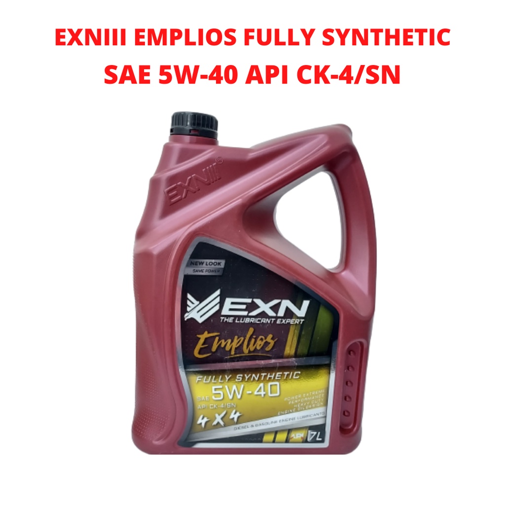 EXN EMPLIOS FULLY SYNTHETIC SAE 5W-40 ENGINE OIL- 7LITER MINYAK ENJIN ...