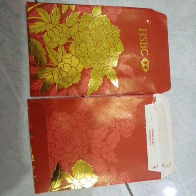 HSBC ang pao red Packet 4pcs glue defect | Shopee Malaysia