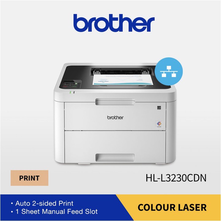 Brother HL-L3230CDN Duplex, Network Colour LED L3230CDN Printer L3230 ...