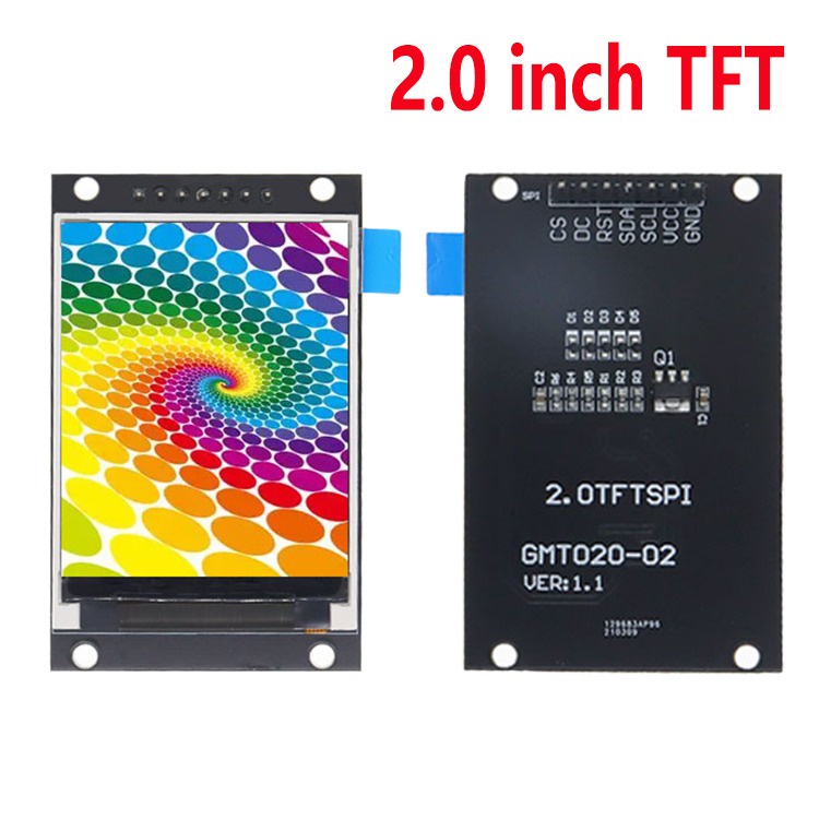 TFT Display 2.0 inch OLED LCD Drive IC ST7789V 240RGBx320 Dot-Matrix SPI Interface for Arduio ...