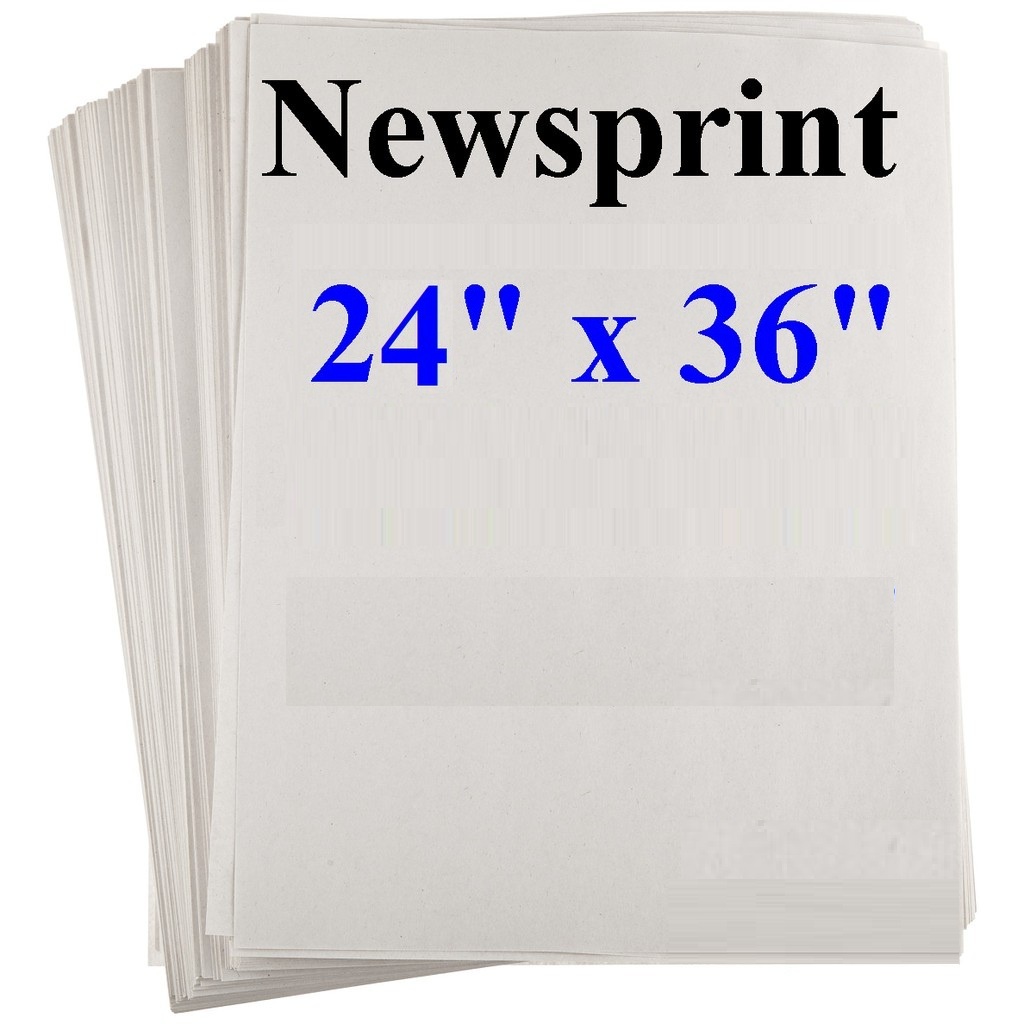 Newsprint Big Size / White Packing Wrapping 48Gsm Paper 1sheet | Shopee ...