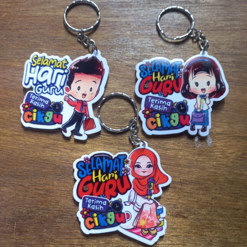 Keychain Hari Guru (ACRYLIC) | Shopee Malaysia