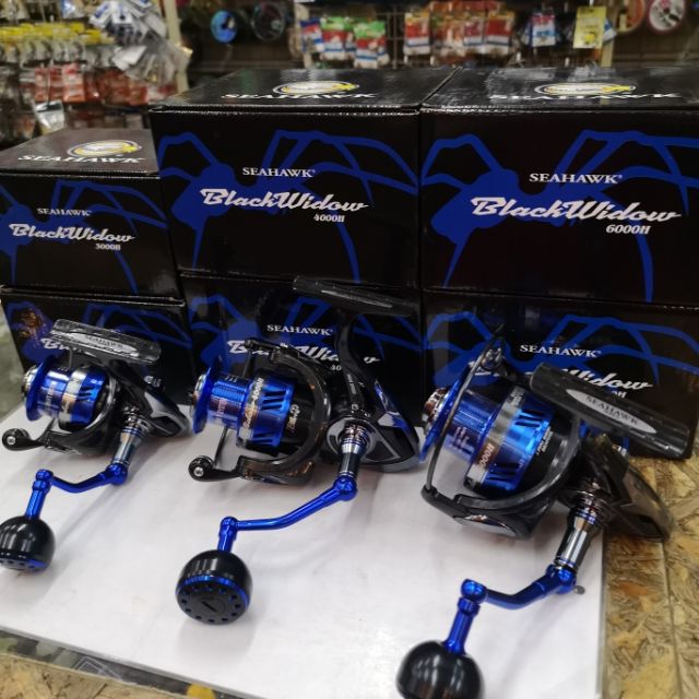 Seahawk Black Widow 3000H/4000H/6000H HIGH SPEED FISHING REEL | Shopee ...