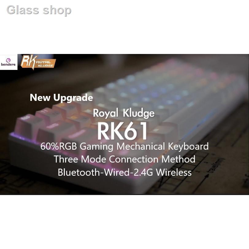 ☂Royal Kludge RK61 Mechanical Gaming Keyboard Bluetooth Wired Dual Mode ...