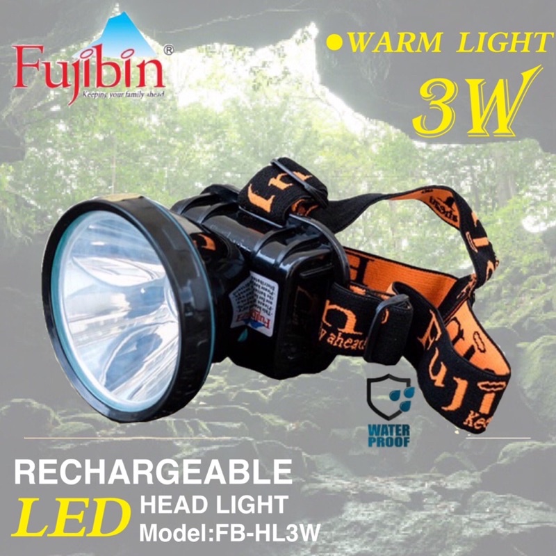 Fujibin 3W High Power Rechargeable LED Head Light / Lampu Kepala ...