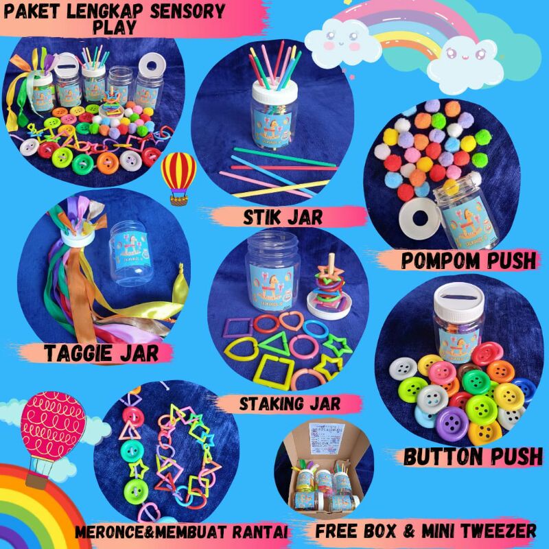 Ainna -Busy JAR SENSORY PLAY 8 IN 1 / MONTESSORY PLAY / Complete ...