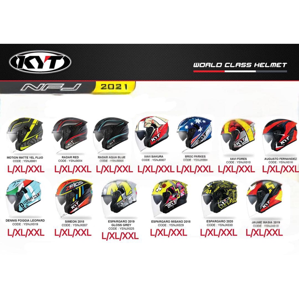 KYT NFJ HELMET 100% AUTHENTIC GENUINE ORIGINAL | Shopee Malaysia