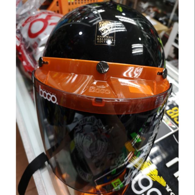 Bogo visor 3 button smoke with color cap | Shopee Malaysia