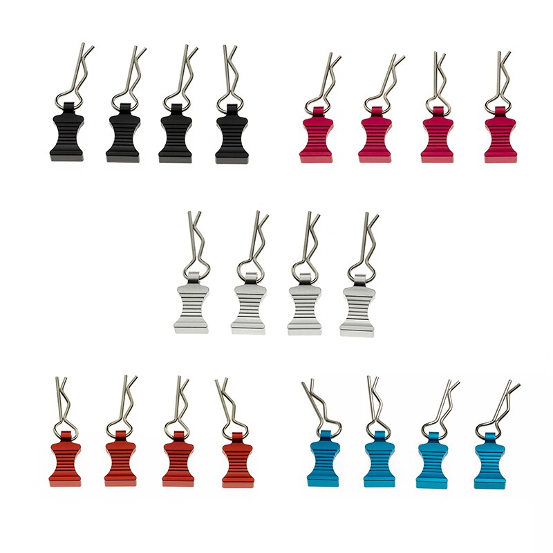 1 Set R-type Body Shell Clips Pin with Aluminum Mount Set For 1/8 1/10 ...