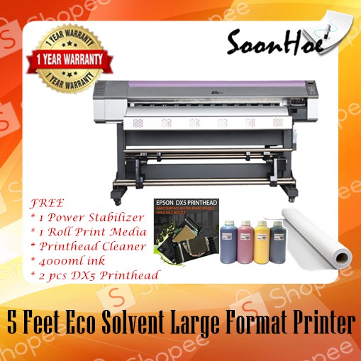 5 Feet Eco Solvent Large Format Printer | Shopee Malaysia