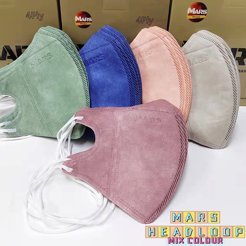 Premium 6D MARS Duckbill Headloop Earloop Mask 50pcs Box | Shopee Malaysia