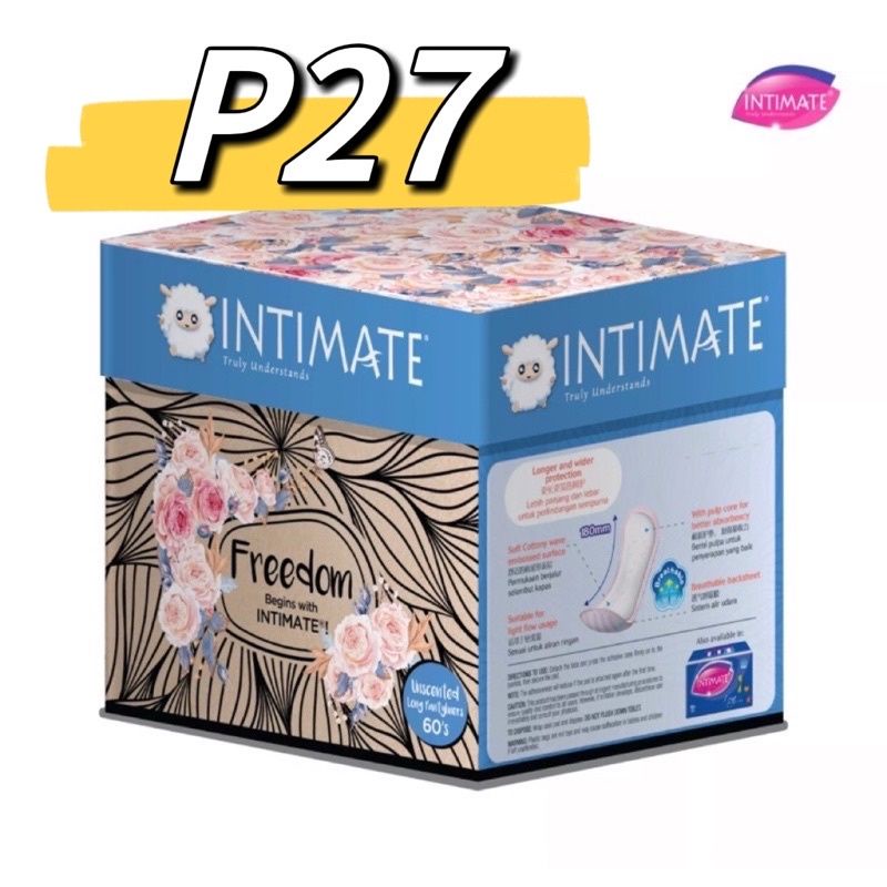 Intimate box unacented pantyliner(slim 100's,regular 100,s,long 60's ...