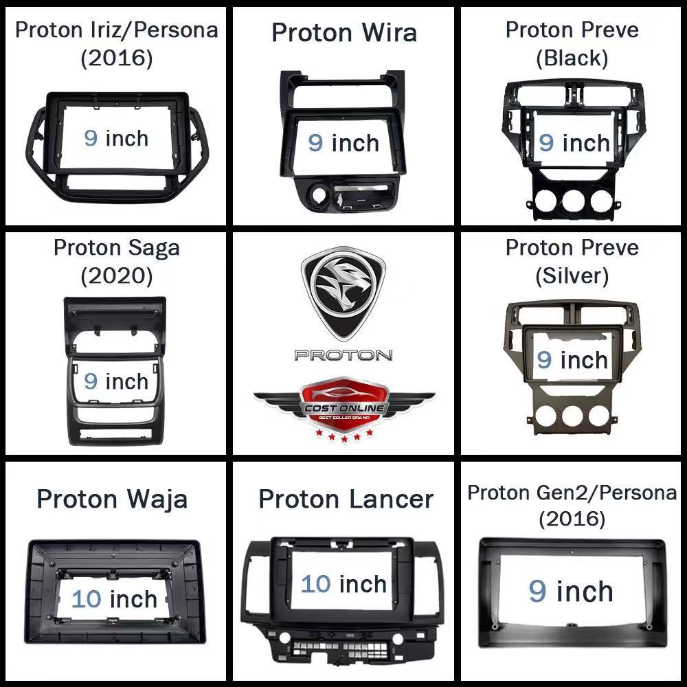 Android Player Casing 9 inch Proton Gen 2/ Persona/ Exora/ Wira/ Waja ...