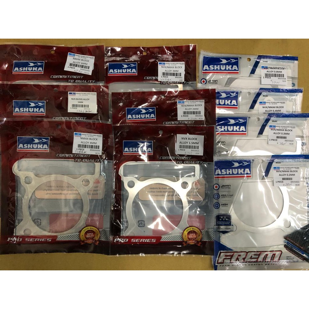 NVX 155 NMAX R15 Block Gasket Alloy ASHUKA 0.2mm 0.3mm 0.4mm 0.5mm 0 ...