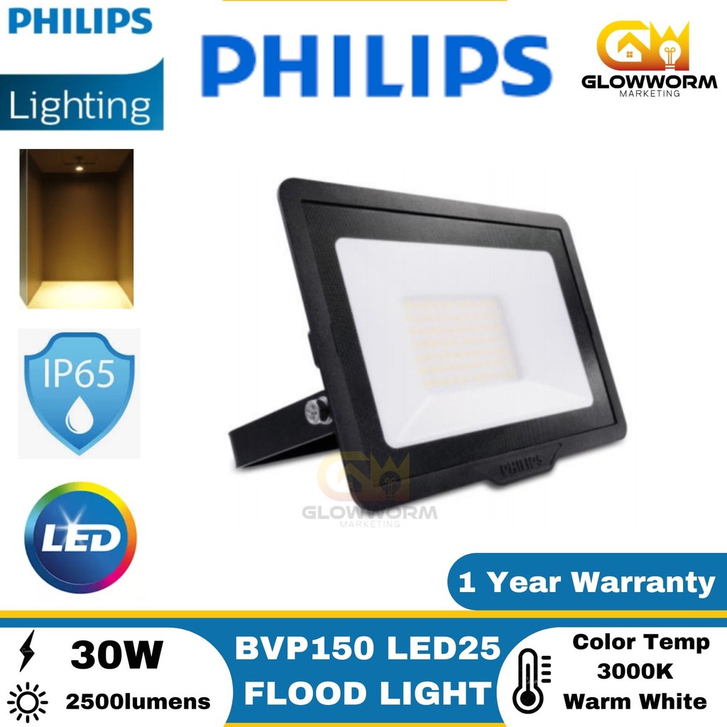 PHILIPS ESSENTIAL SMARTBRIGHT G3 LED FLOOD LIGHT BVP150 LED25 30W (3000k/4000k/6500k) | Shopee ...