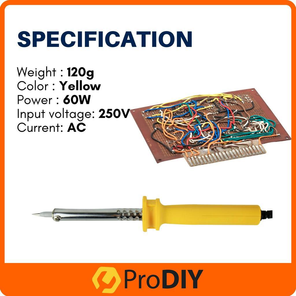 SOLDERING IRON 60W 250V 6A Hot Electronic Circuit Melt DIY Welding ...