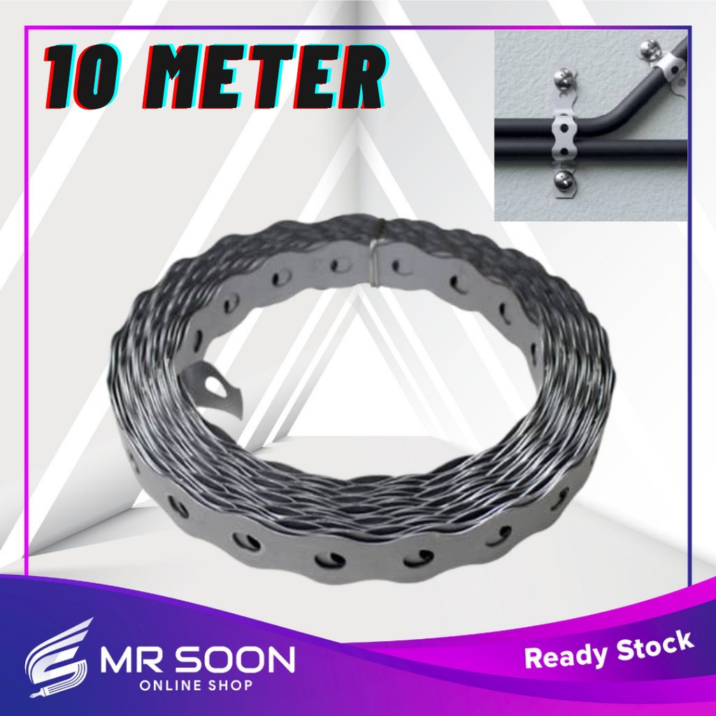 Steel Bend 12mm,17mm x10m long/Steel Band/Besi Lubang-lubang /Besi ...