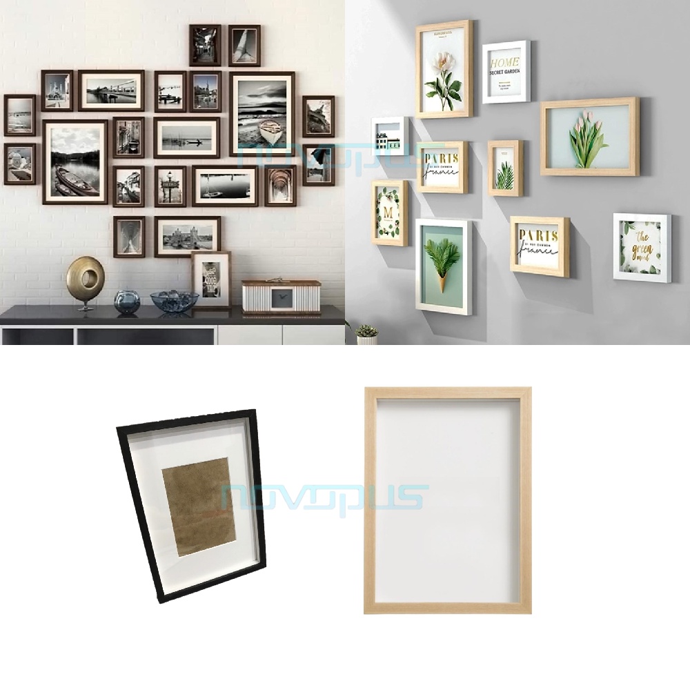 NOVO Modern Design Thicker Border Deep Picture Frame with/without Mount ...