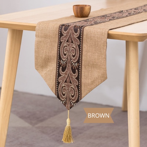 Table Runner Coffee Dining Tv Nordic Plain Cotton Long Modern Desk ...