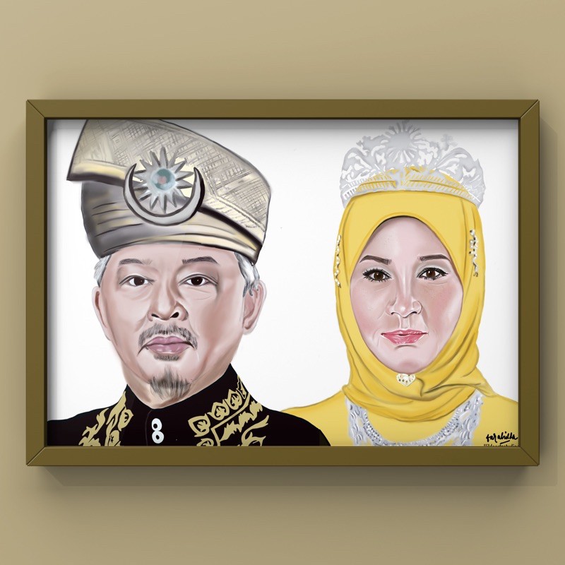 Servis lukisan potret digital (DUO) | Shopee Malaysia