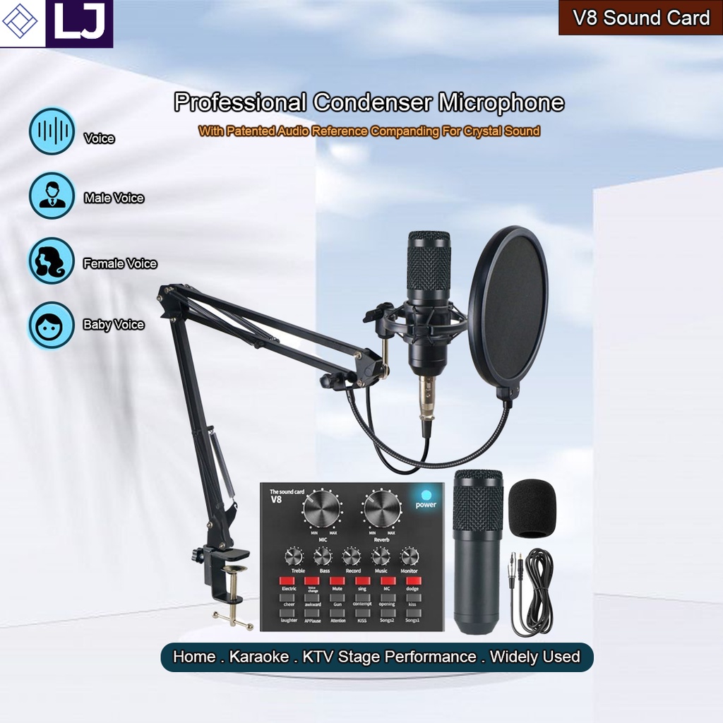 Professional Studio Audio Interface Recording With V8 Sound Card For ...