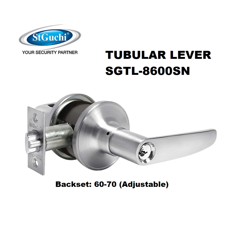 St Guchi Satin Nickle SN Entrance Tubular Lever Lock (SGTL-8600SN ...