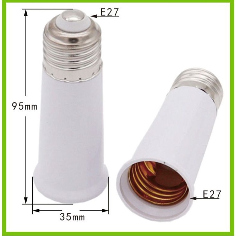 E27 To E27 Lengthen Lamp Base Converter LED Light Base Extender Lamp ...
