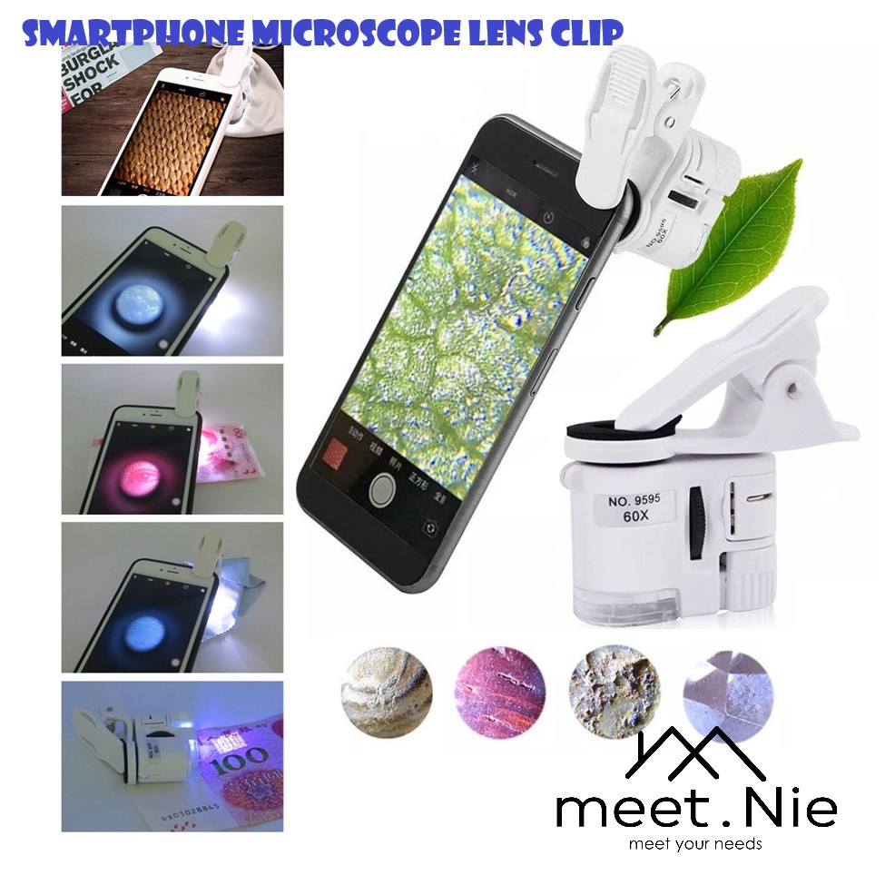 Universal Clip Type 60X 100X Mini Phone Microscope Zoom Micro Camera ...