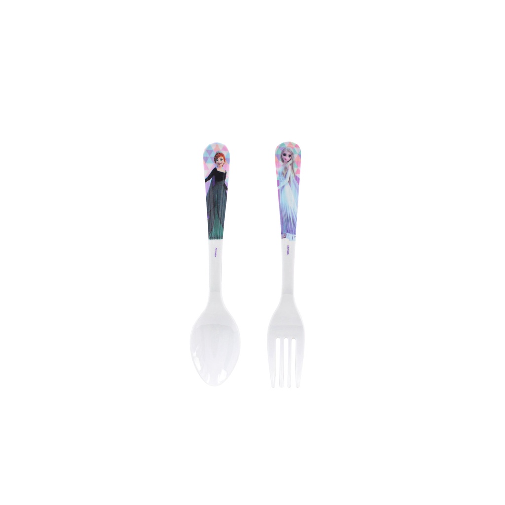 Disney Frozen Elsa & Anna Fork And Spoon Set - Blue & Green Colour For ...