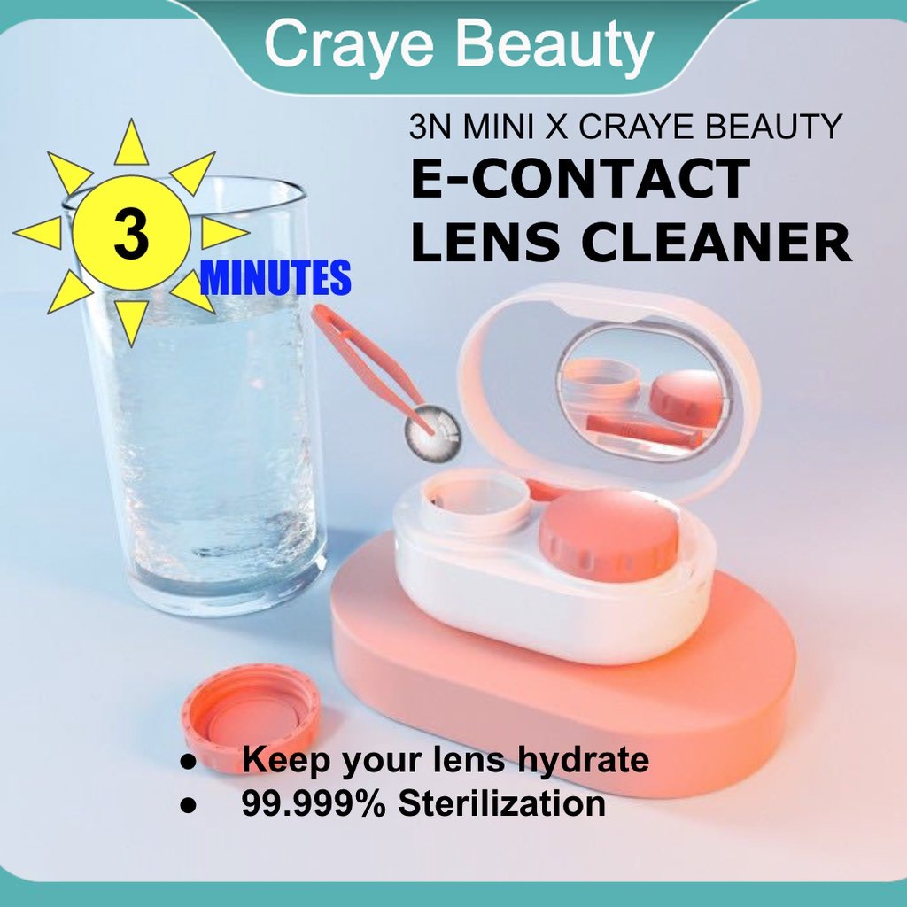 【Ready Stock】3N Ultrasonic Electric Contact Lens Cleaner MINI 3 minutes ...