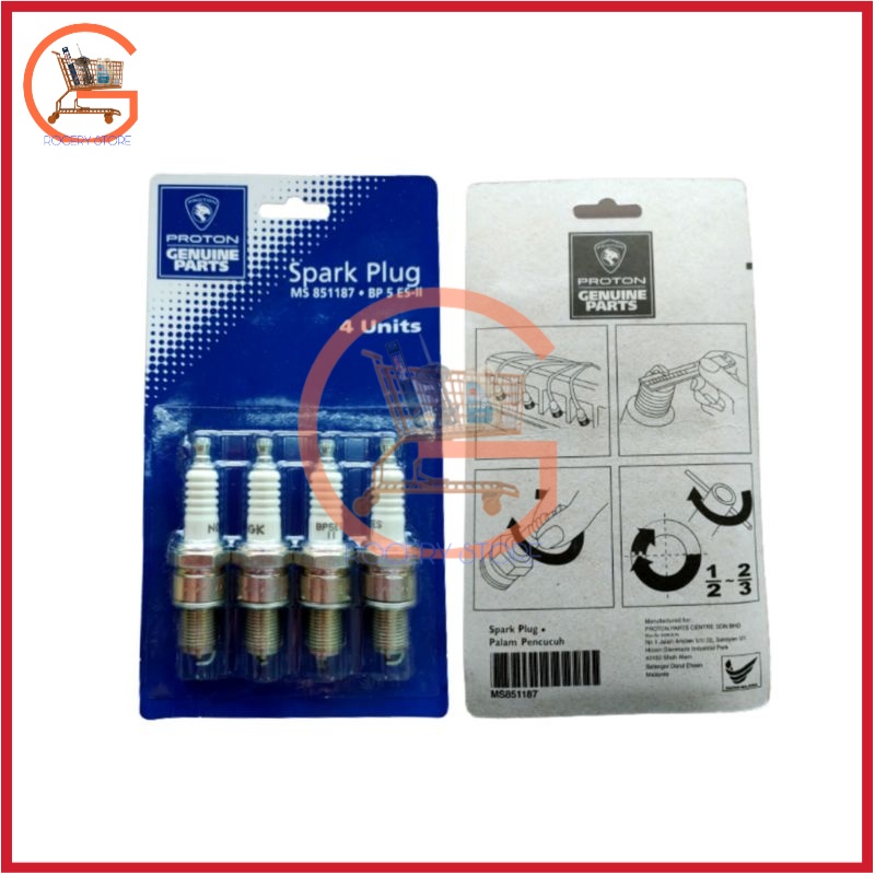 SPARK PLUG ORIGINAL PROTON SAGA ISWARA WIRA INJ SATRIA 1.3,1.5 BP5ES-11 ...