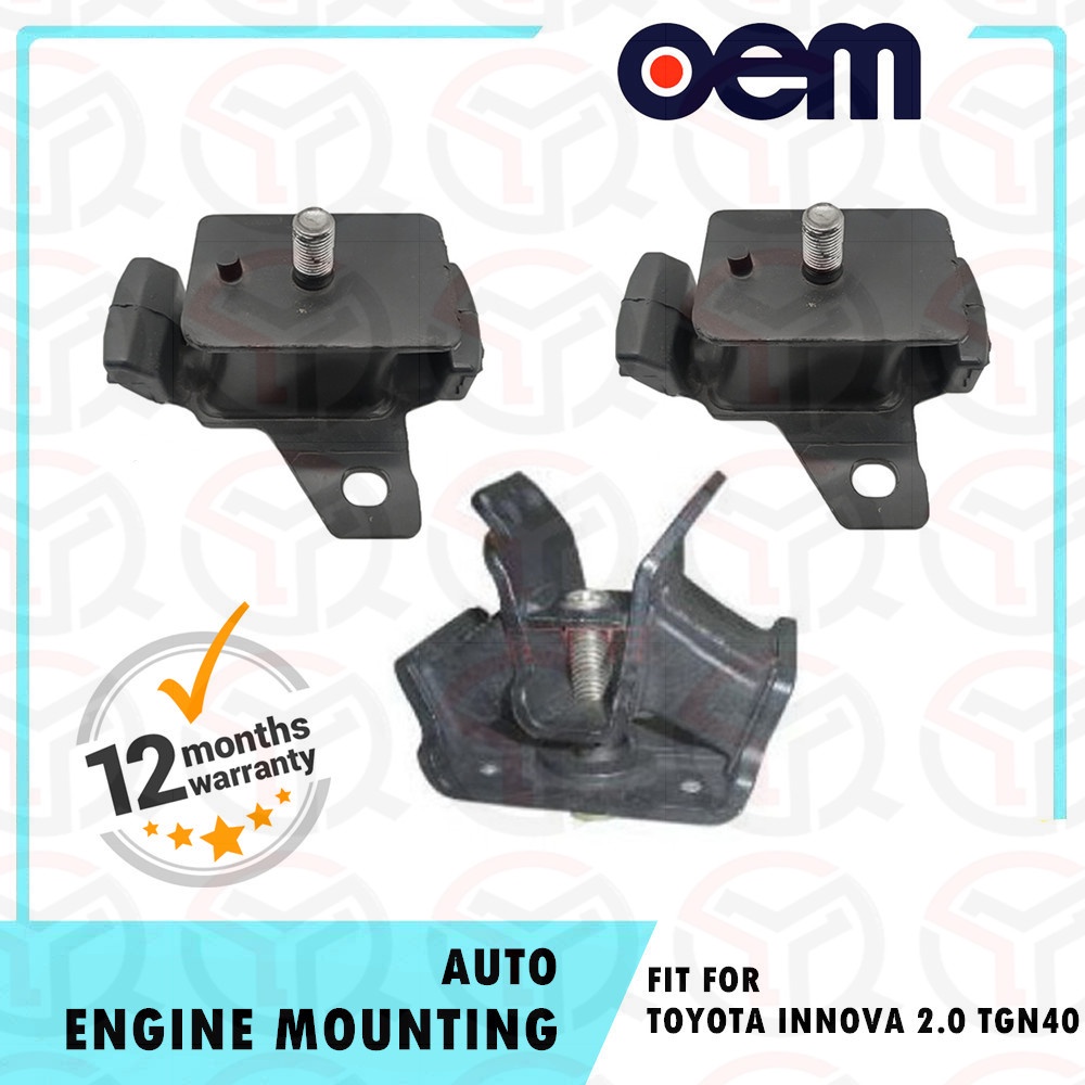 TOYOTA INNOVA 2.0 TGN40 2004-2015 ENGINE MOUNTING SET (AUTO) (3 PIECE ...