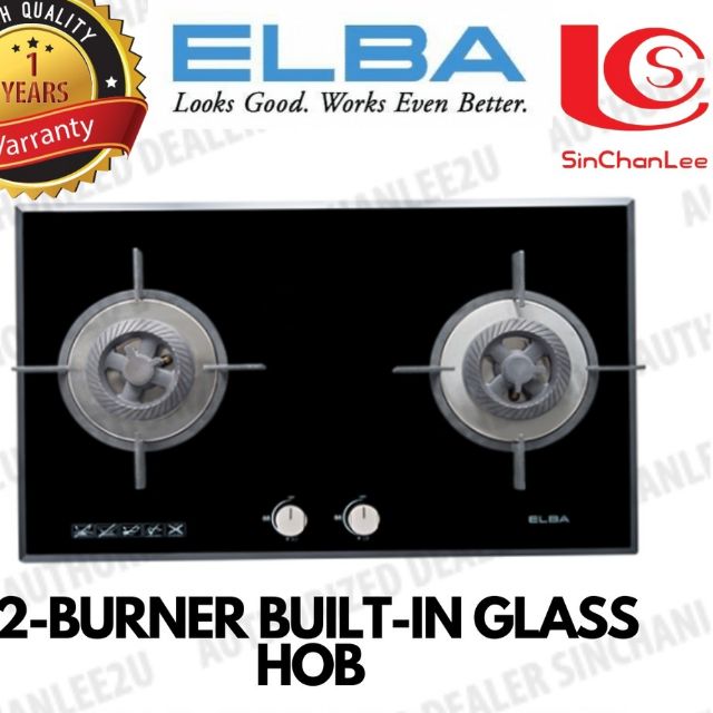 ELBA Built in Glass Hob 2 Burner with Safety Valve EGH-G8592G(BK) *Authorized Dealer* | Shopee ...