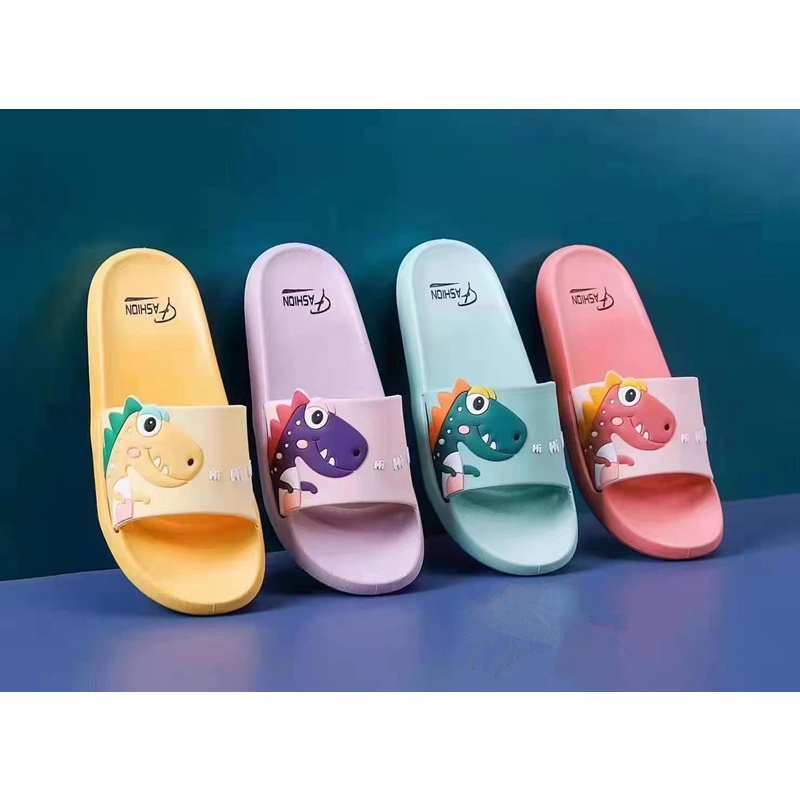 MARY-Cute Cartoon Dinosaur Wanita Selipar Women Slipper Kasut Rumah ...
