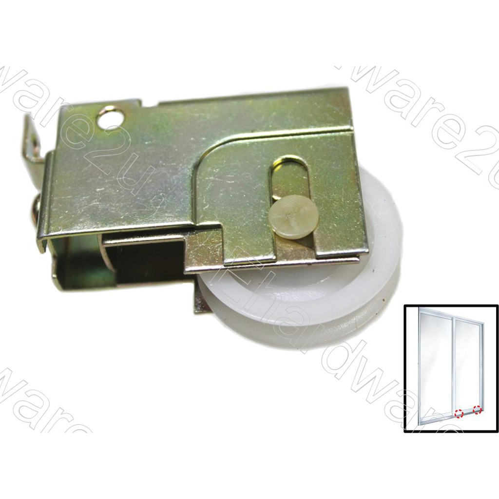 Aluminium Frame Sliding Glass Door Wheel Roller 38mm (004A) | Shopee ...