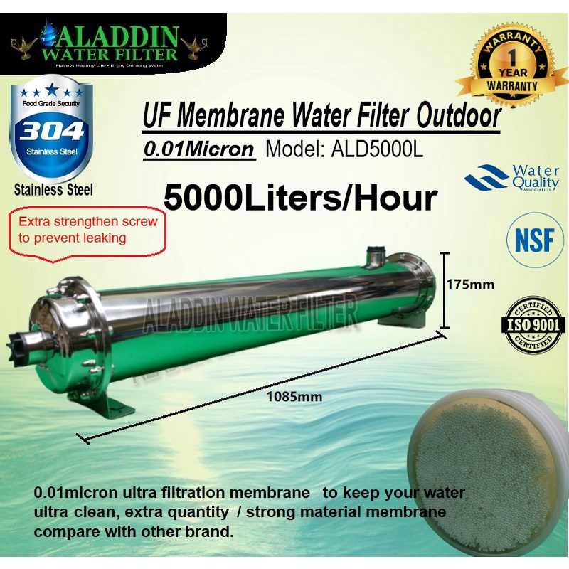 UF5000L Ultra Filtration UF Membrane Water Filter Purifier Outdoor ...