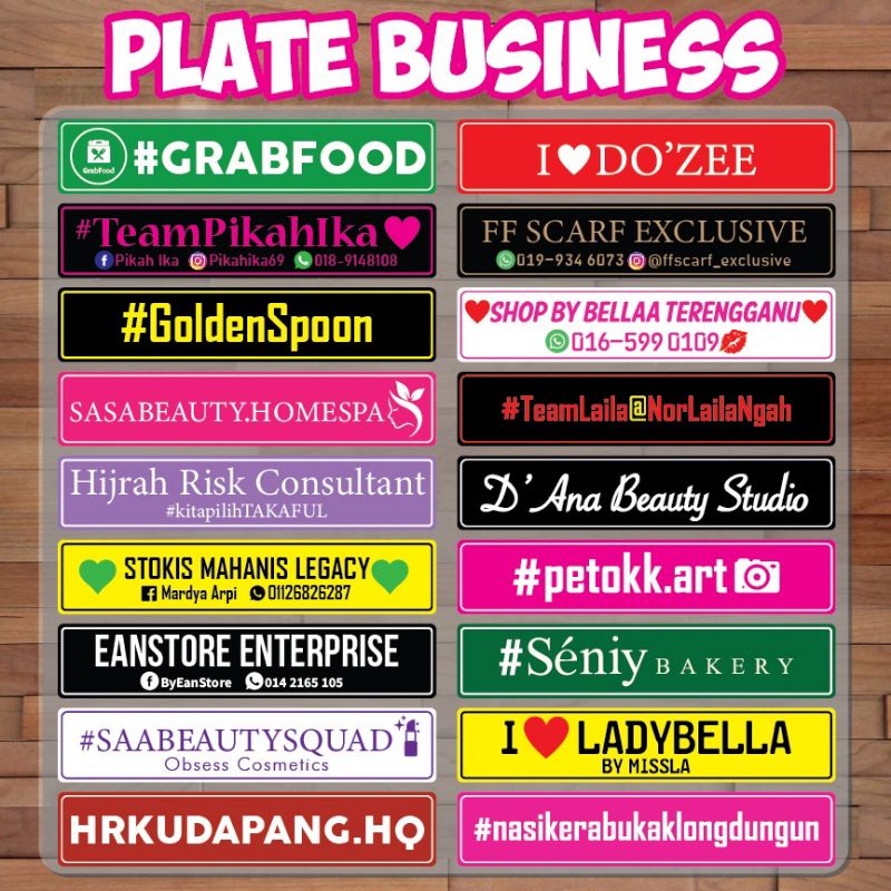 🔥FAST SELLING🔥PLATE NAMA | SIGNAGE CUSTOM NAMA BISNES | PLATE BUSINESS ...