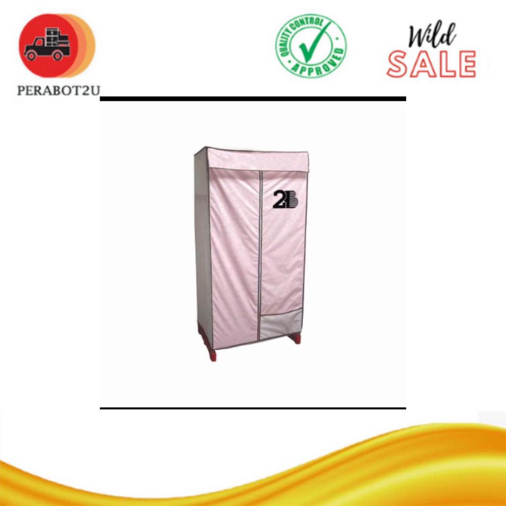 P2U 3V almari baju zip plastik/almari pakaian/wardrobe clothes/clothes ...