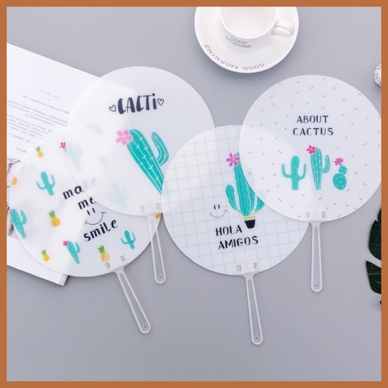Cute cartoon cactus small fan fans student children love cute mini ...