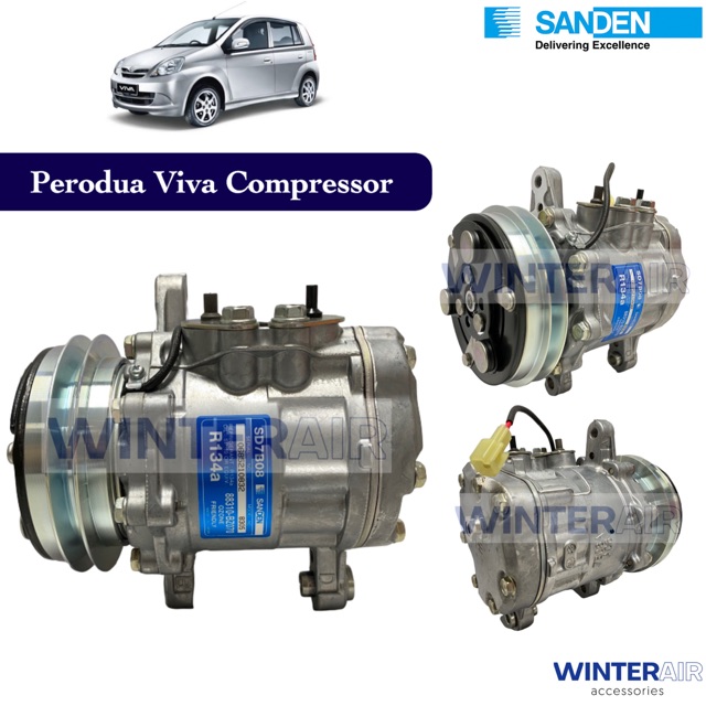 Perodua (Sanden) Viva• Air Cond Compressor (Original / Aftermarket ...