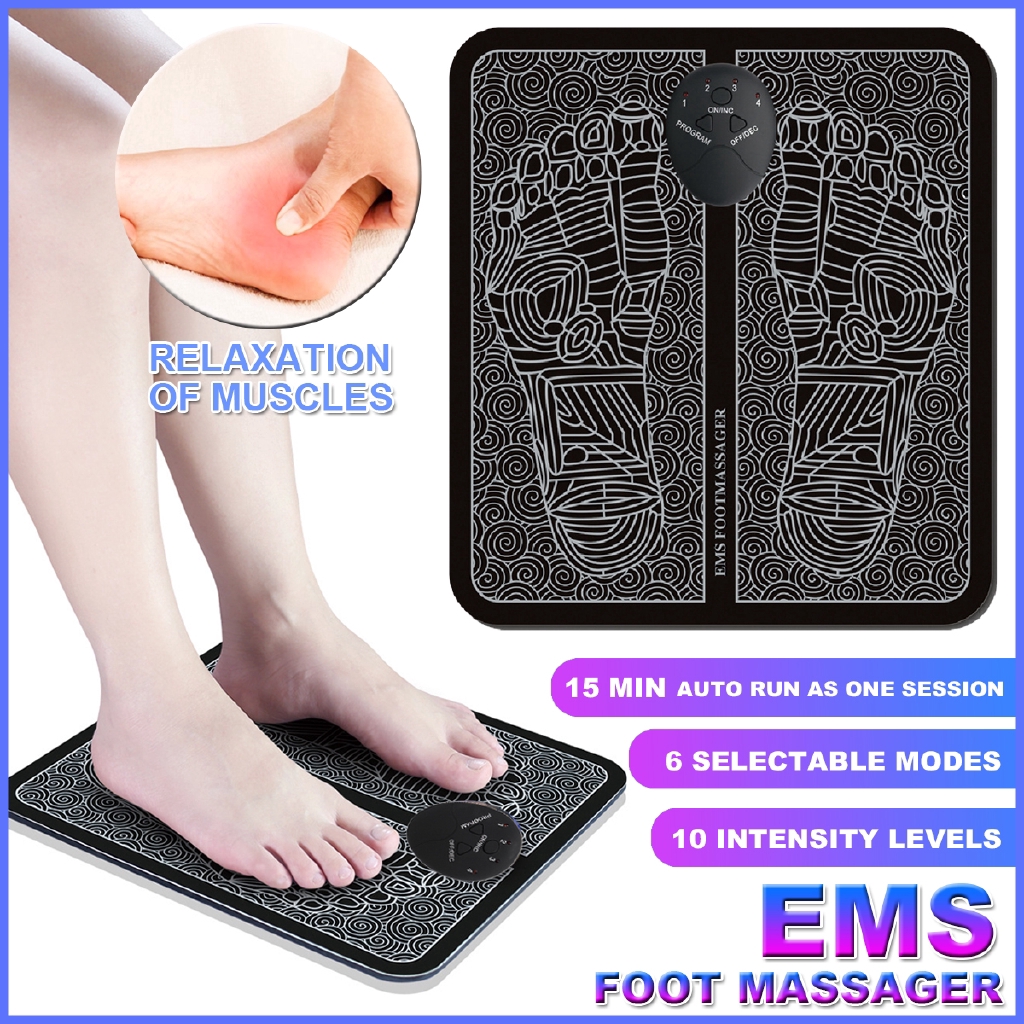 Mesin Urut Tapak Kaki Rechargeable Portable Ems Electric Foot Massage 3882