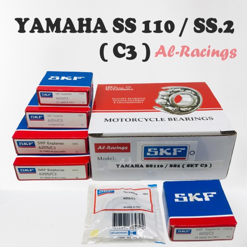 SKF YAMAHA SS110 SS2 (SET C3) 100% ORIGINAL Motorcycle Engine Bearing ...