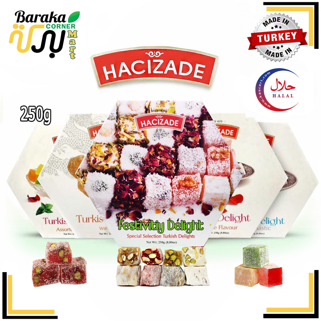 Hacizade Turkish Delights Lokum from Turkey Nougat Malban Manis Turki ...