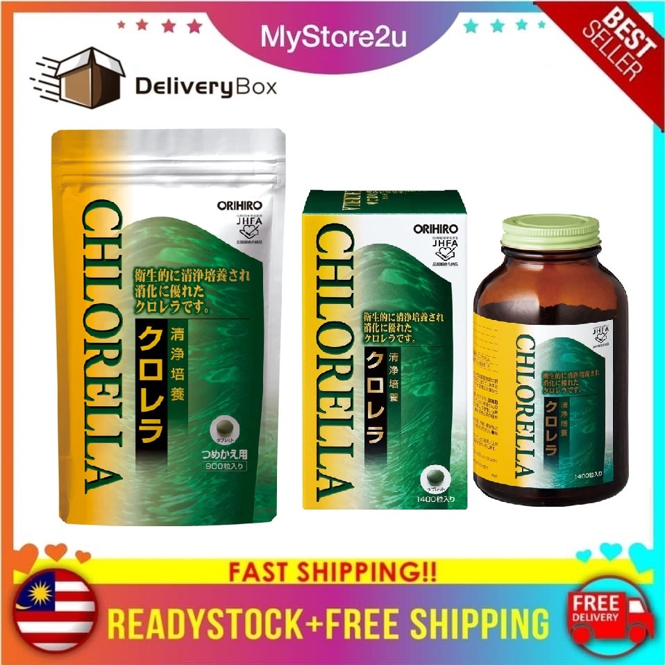 【FREE SHIIPING】Japan Orihiro Chlorella 清净培养小球藻 (1000 / 1400 tablets ...