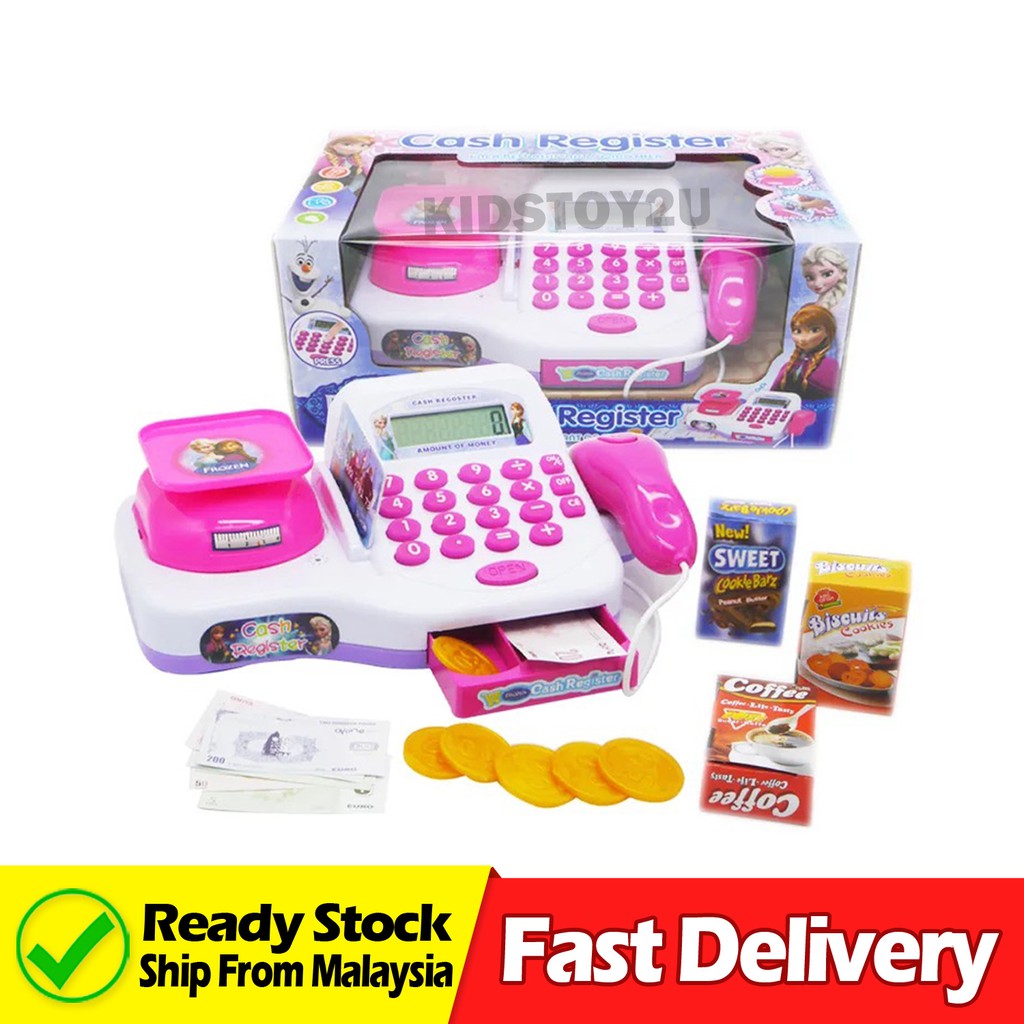 Cash Register Play Set with Real Calculator Function Pretend Play Toys ...