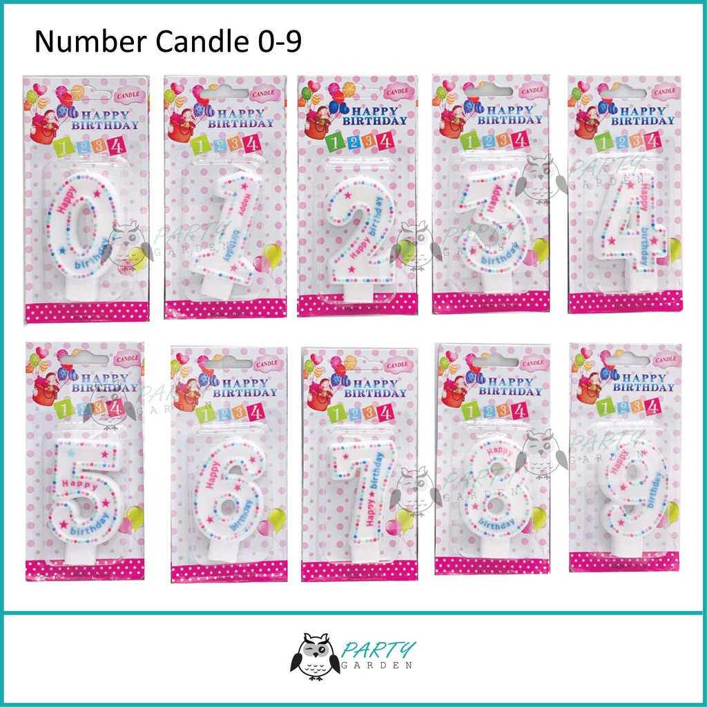 Number Candle Happy Birhday 0-9 | Shopee Malaysia