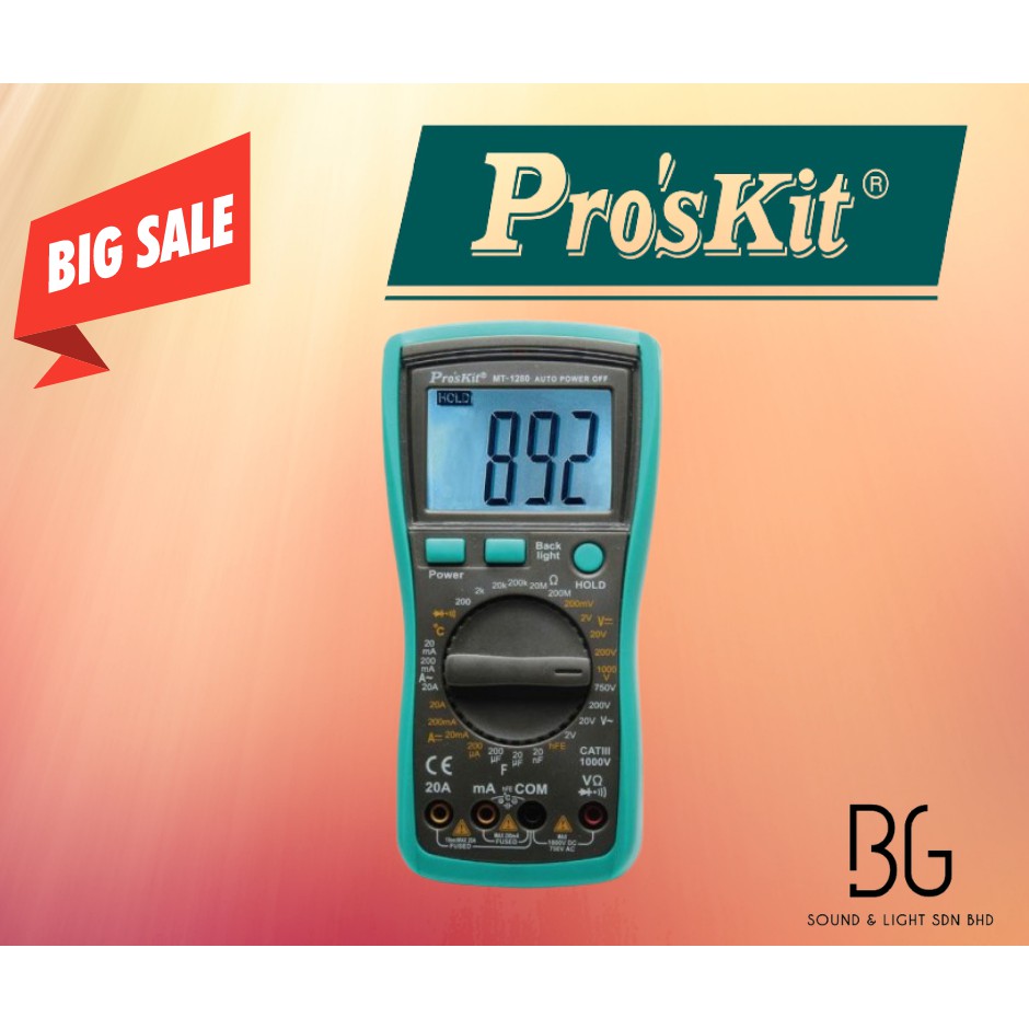 PRO'SKIT MT-1280 Digital Multimeter | Shopee Malaysia