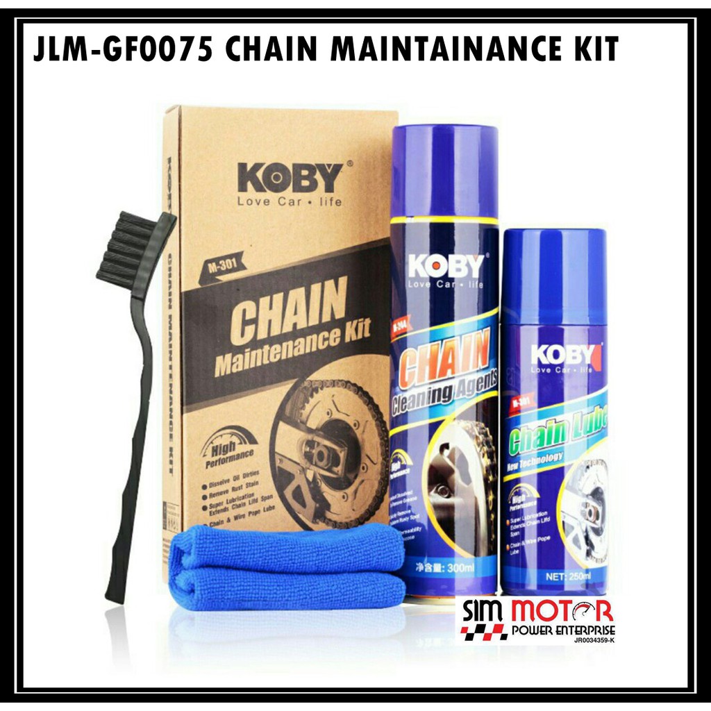 Koby 4 in 1 Chain Maintenance Kit Bicycle / Motorcycle Chain Lube Brush ...