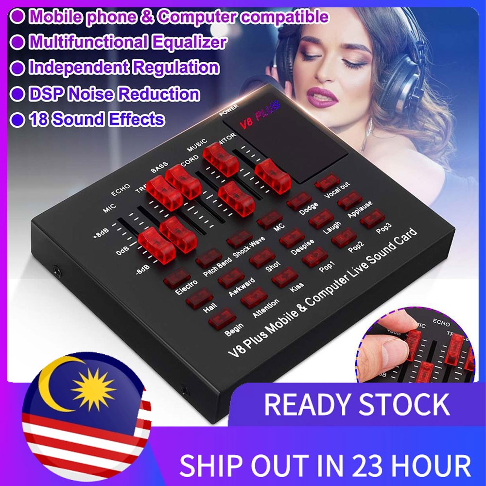 🔥 READY STOCK 🔥 Vroom SCP-18 V8 USB Headset Microphone Plus Bluetooth ...